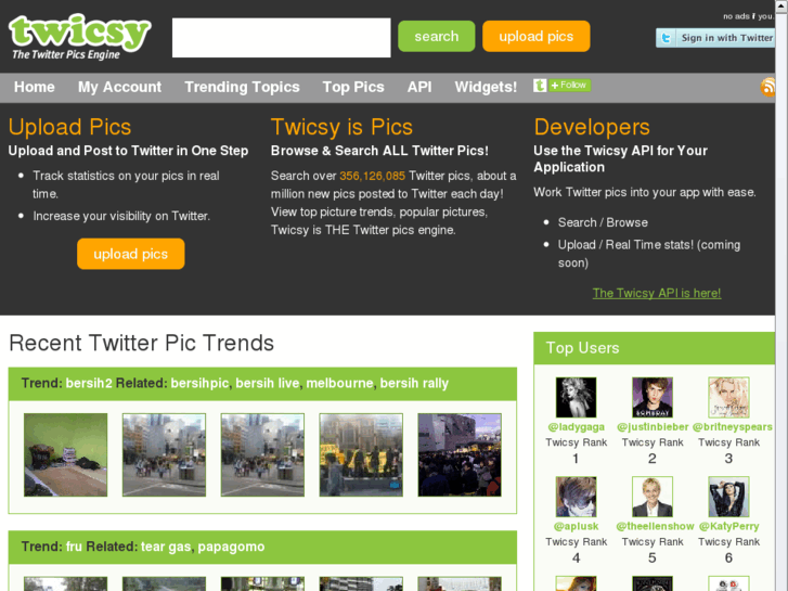 Twicsycom Top Twitter Pic Trends And Users Twicsy The Twitter Pics Engine
