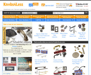 Knobs4less.com: Knobs and Pulls - Door Hardware, Cabinet Knobs, Decorative Hardware and Bath ...