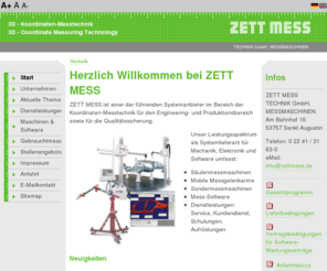 Zettmess.de: ZETT MESS Technik GmbH, Messtechnik | 3D - Koordinaten-Messtechnik3D - Coordinate ...