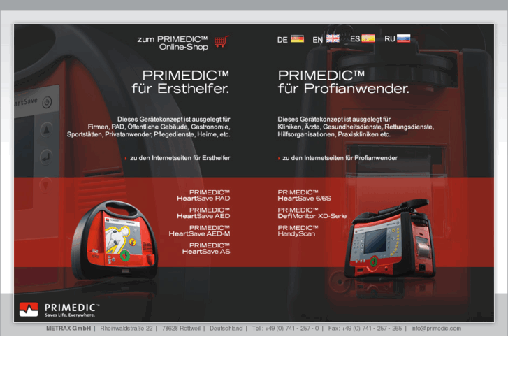 Primedic.de: Defibrillator | AED Defibrillation | Defibrillatoren | PAD ...