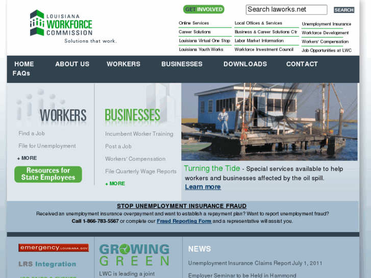 Laworks.Net: LAWorks Homepage - Louisiana Workforce Commission