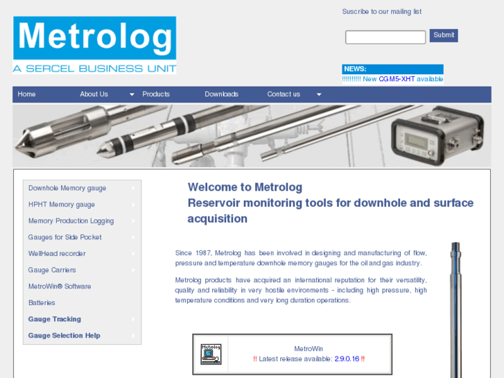 Metrolog-France.Com: Metrolog : High-quality downhole memory gauges and ...