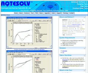 Aqtesolv.com: AQTESOLV v4.5--Aquifer Test Analysis Software