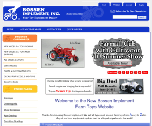 Bossenimp.com: Bossen Implement - farm toys, model farm equipment, farm ...