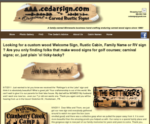 Cedarsign.com: CARVED WOOD SIGNS | Custom | Cabin | Welcome ...