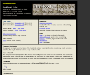 Hoodfamily.info: Hood Family History and Coalmining in Mid and East ...