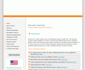 Harvestwarriors.com: Harvest Warriors :: Rebecca Brown, M.D. and Daniel ...