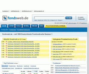 Fondsweb.de: fondsweb.de – seit 1999 Deutschlands Fondswebseite Nummer 1