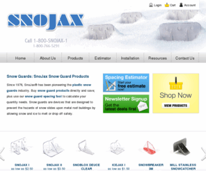 Snow-jax.com: Snow Guards - Metal & Plastic Snow Guard Products