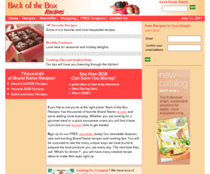 Backofthebox.com: Back of the Box Brand Name Recipes